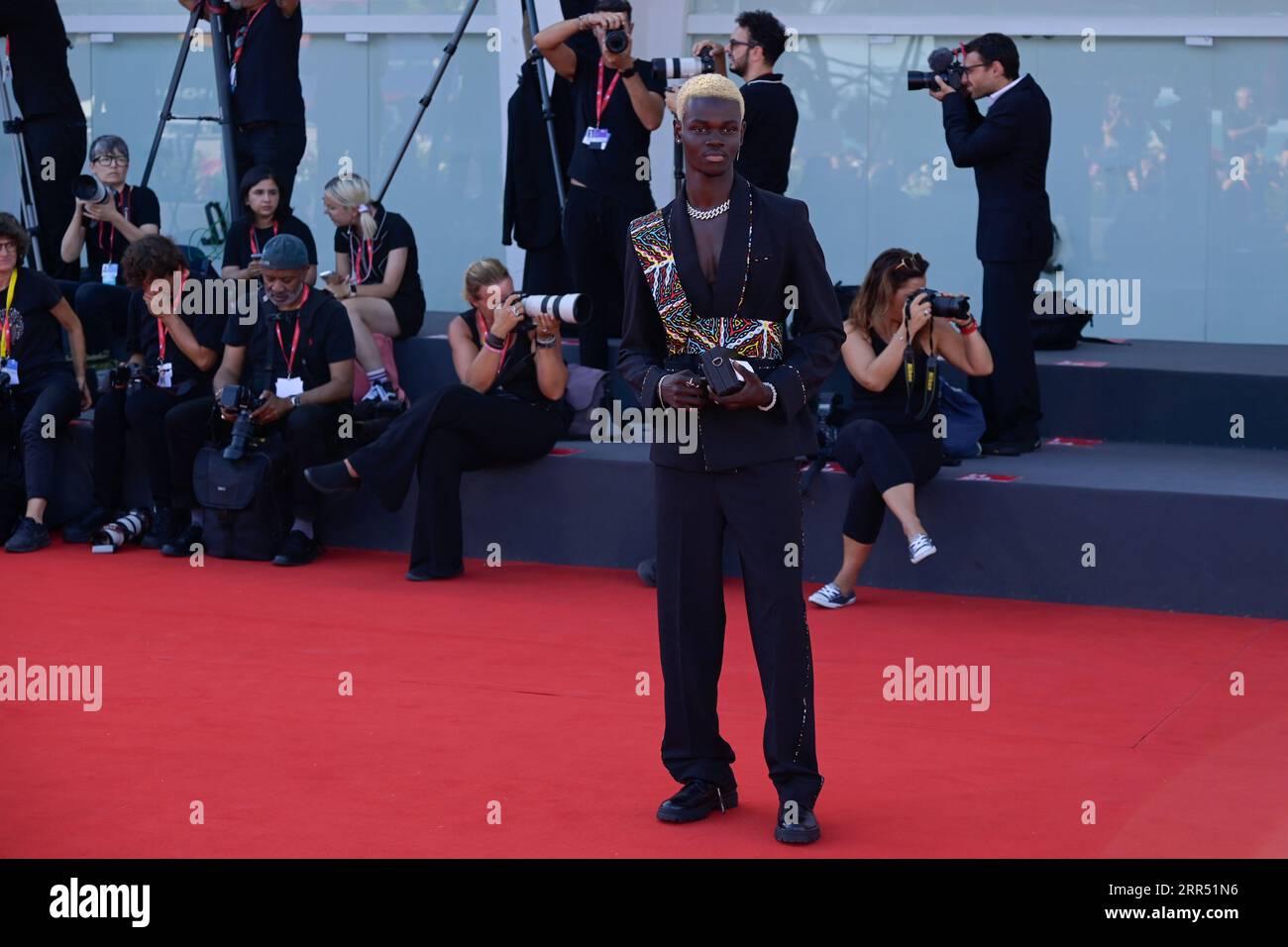 Venice Lido, Italy. 06th Sep, 2023. Moustapha Fall attends the red ...
