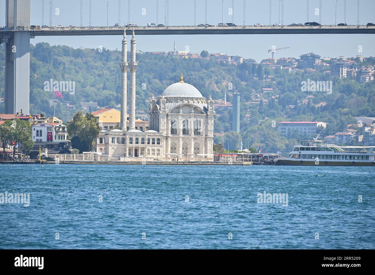 Ortakoy Mosque in Istanbul. A beautiful mosque located near the bridge ...
