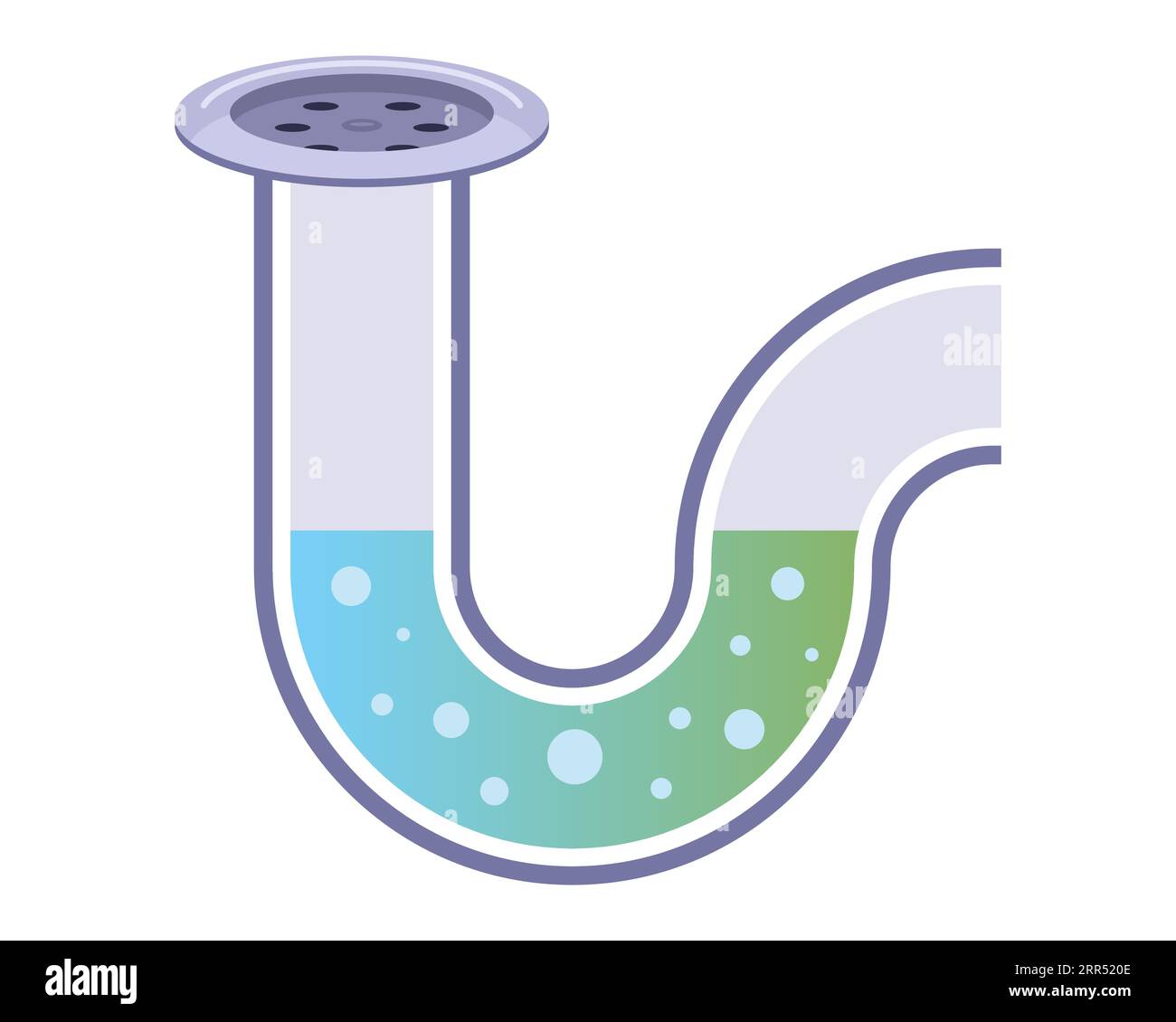 water drain to bathroom. sewer pipe. flat vector illustration Stock ...