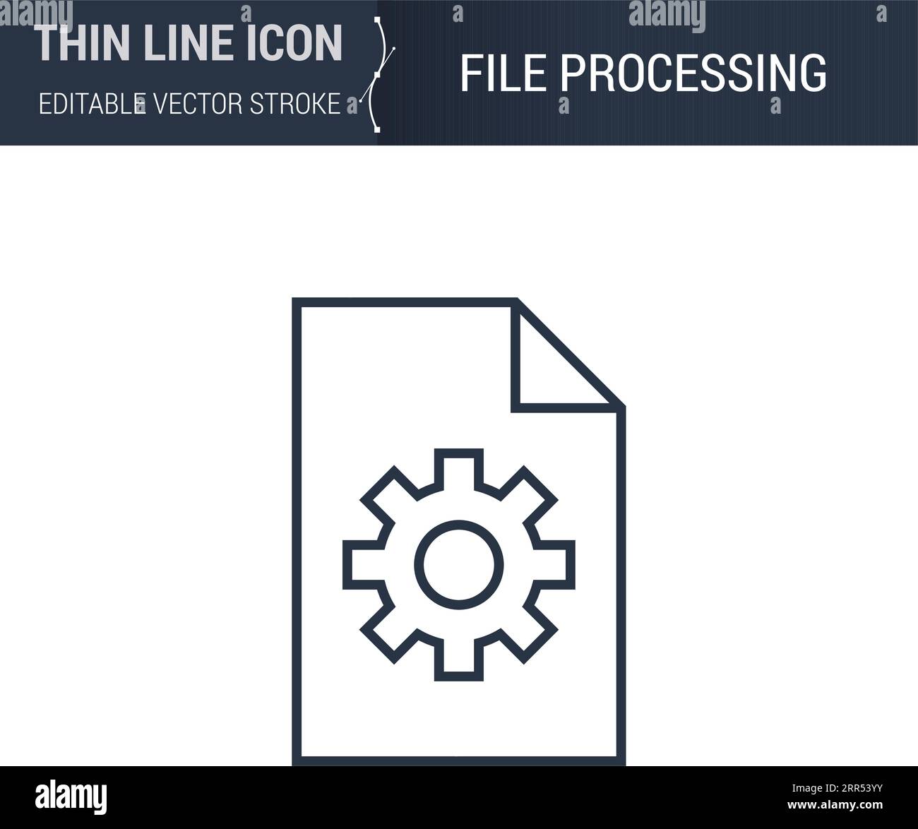 Symbol of File Processing Thin Line Icon of 3D Printing and Modeling ...
