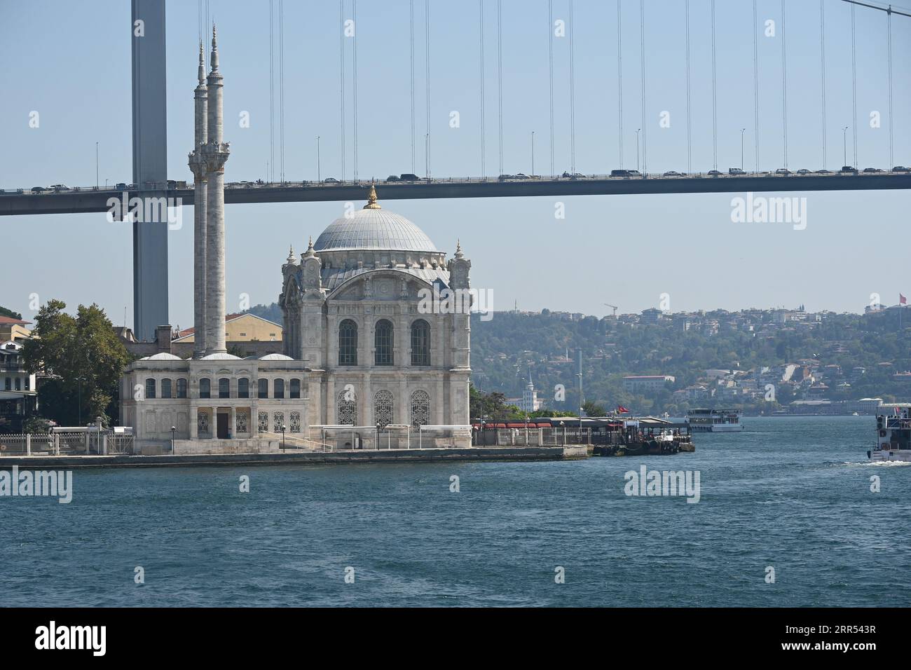 Ortakoy Mosque in Istanbul. A beautiful mosque located near the bridge ...