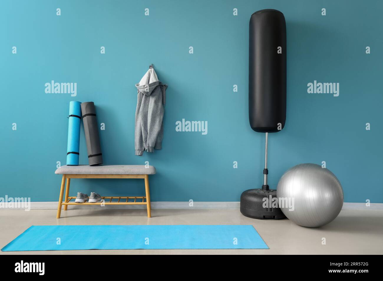 Interior of gym with sports equipment Stock Photo - Alamy