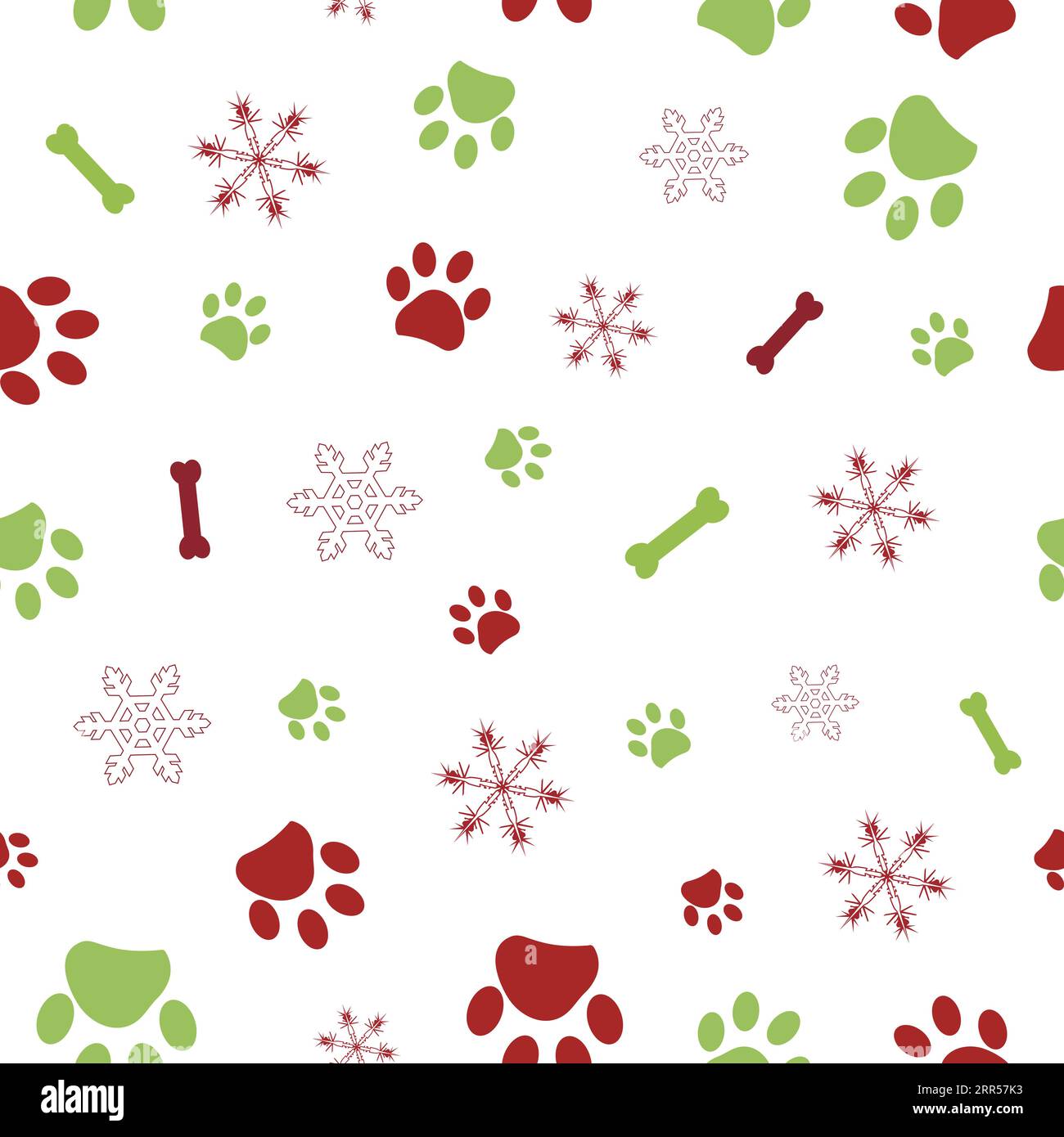 Christmas design seamless paw prints pattern 2 Stock Vector Image & Art ...