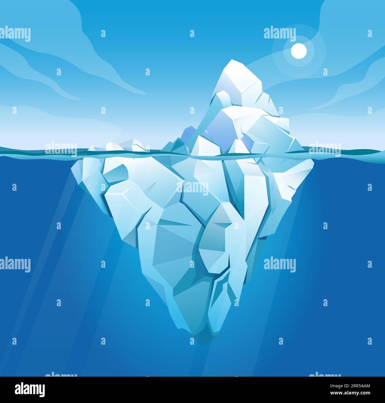 Icerberg Concept Metaphor for both visible and hidden aspects to Success - Stock Illustration as ...