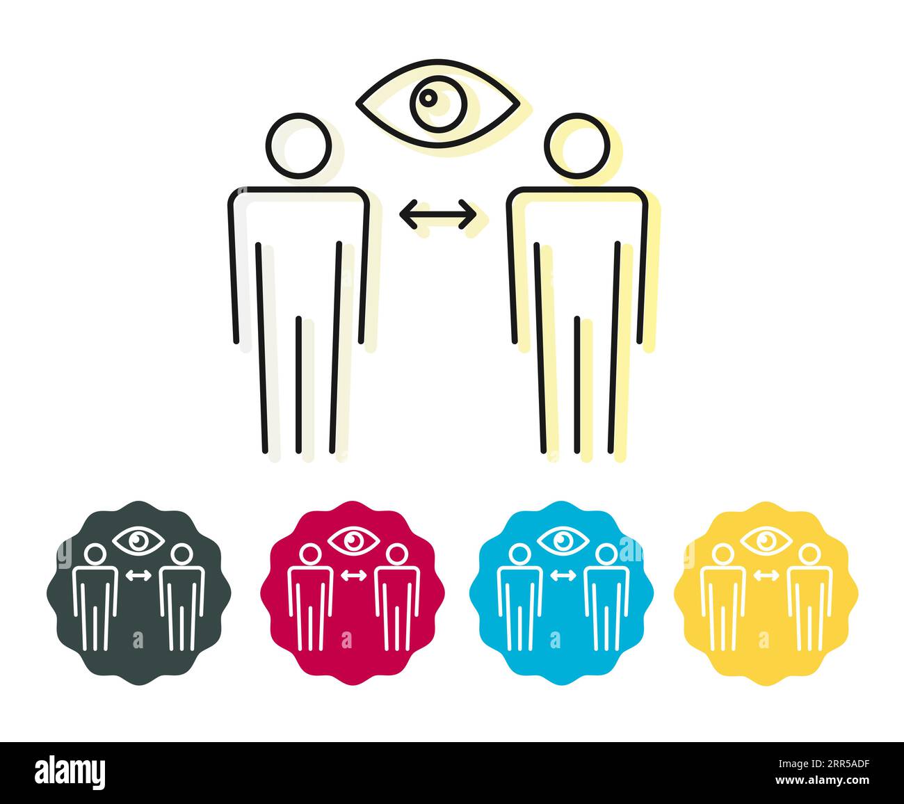 Communication Best Practices - Maintain Eye Contact - Concept Icon as ...