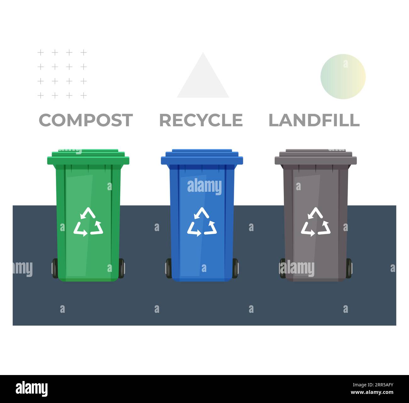 Organic waste collection bins Cut Out Stock Images & Pictures - Alamy