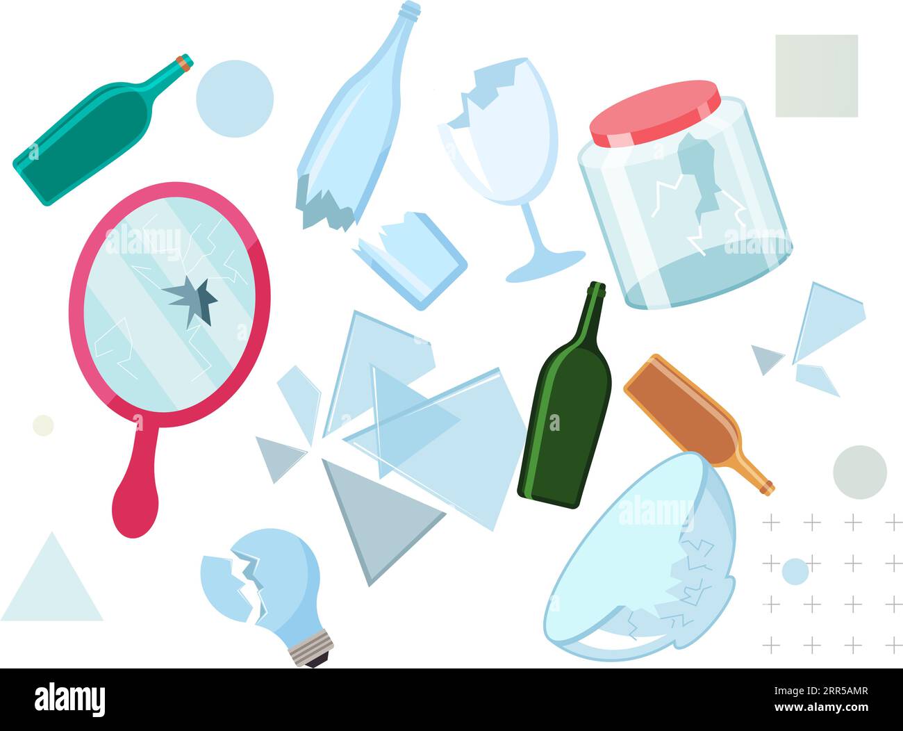Waste Management - Recycle Broken Glass - Icon as EPS 10 File Stock ...