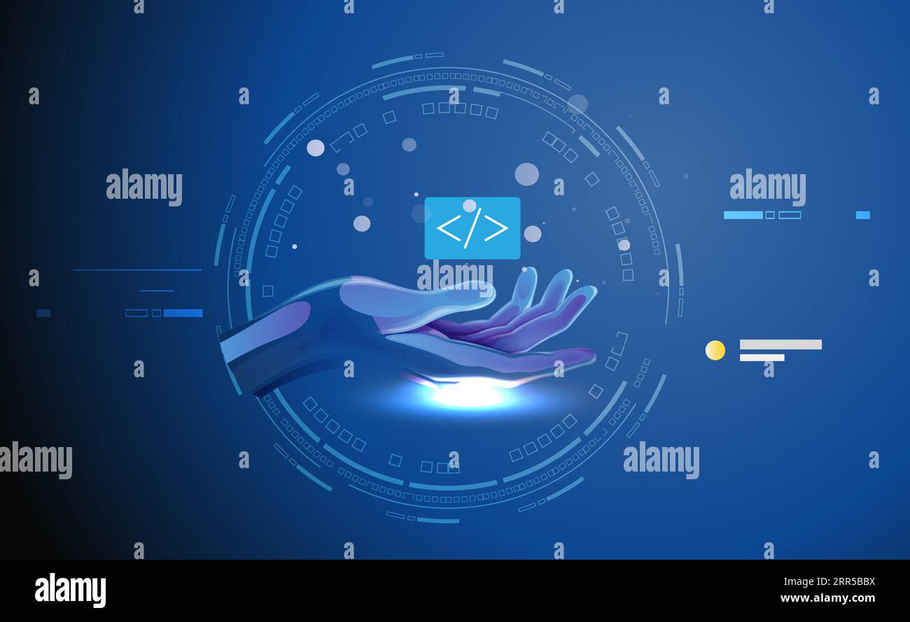 Robotic Hand - Enable Growth and Innovation - Illustration as EPS 10 ...
