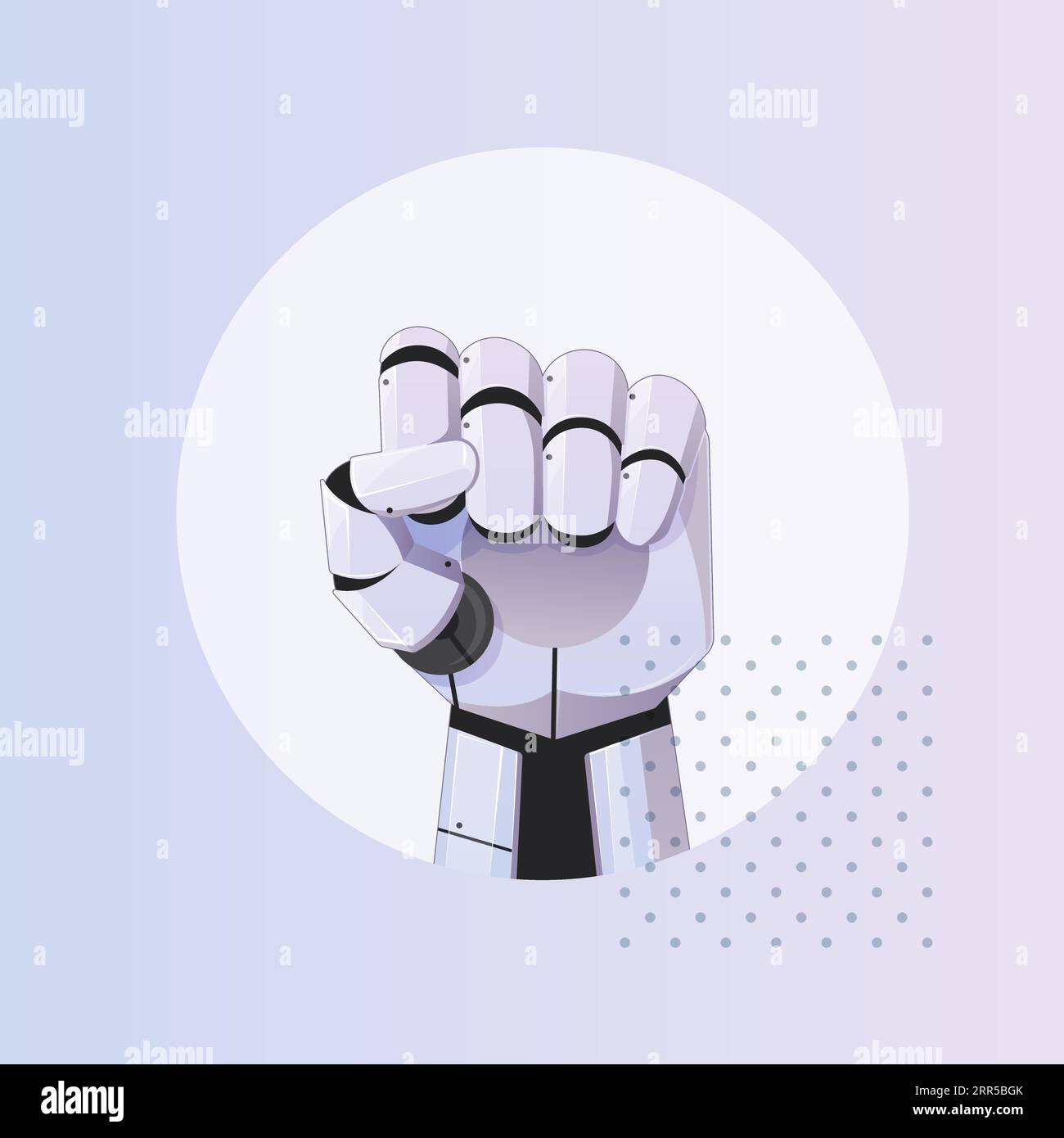 Robotic Hand - Fist Gesture - Illustration as EPS 10 File Stock Vector ...