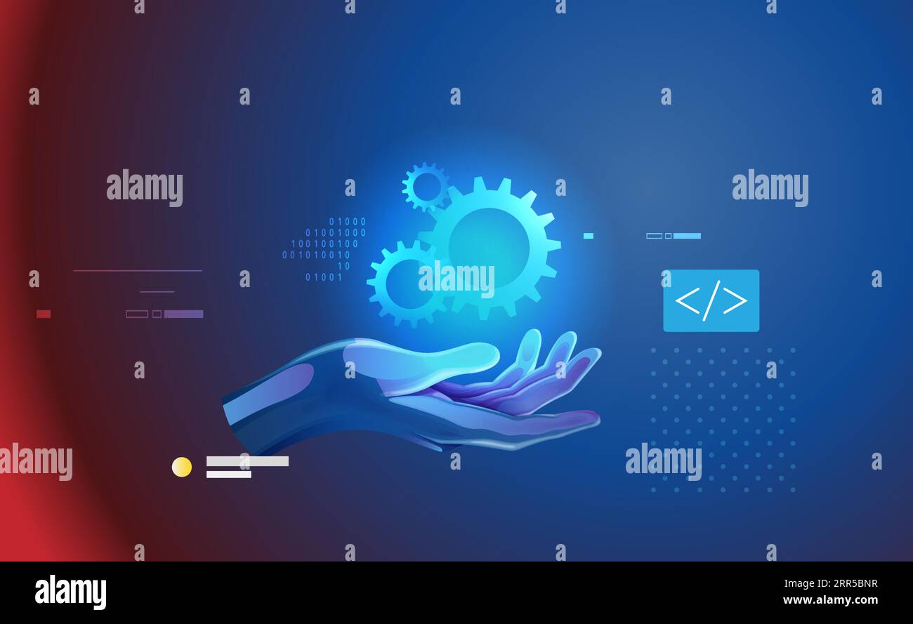 Robotic Hand - Enable Growth and Innovation - Illustration as EPS 10 ...