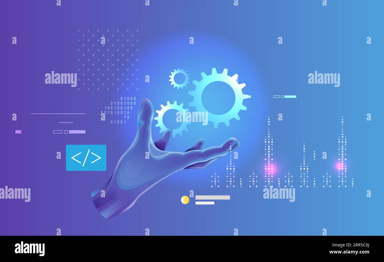 Robotic Hand - Enable Growth and Innovation - Illustration as EPS 10 ...