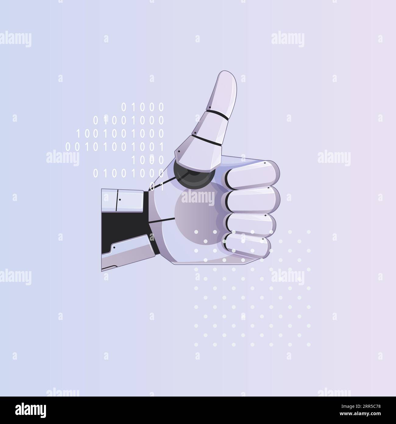 Robotic Hand - Thumbs up - Like - Illustration as EPS 10 File Stock ...