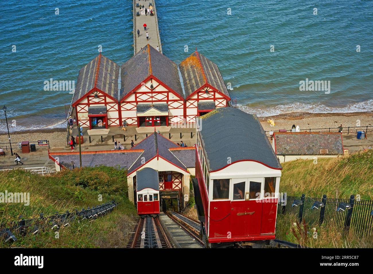 Saltburn Cliff Lift is a water powered funicular railway linking the ...