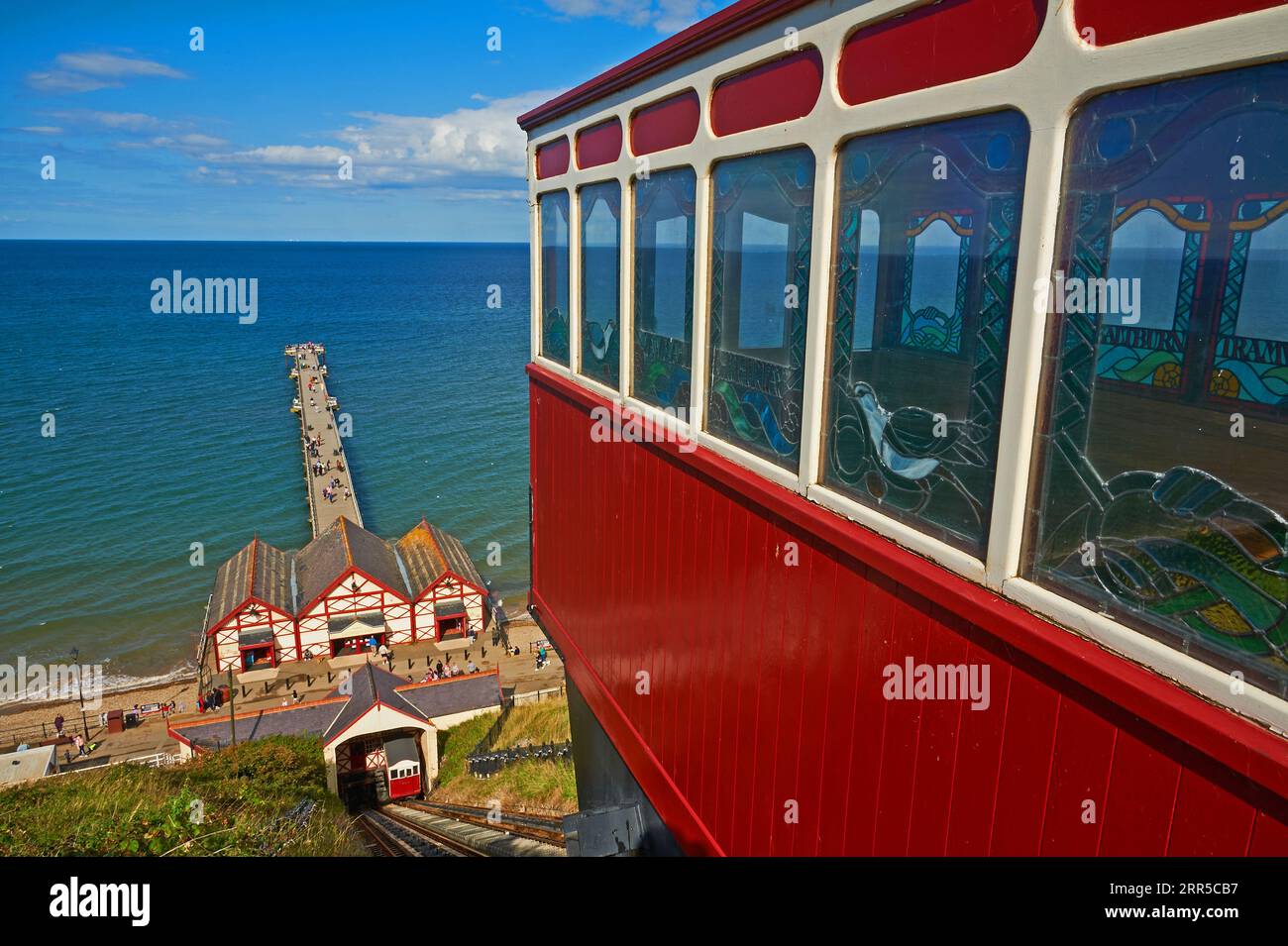 Saltburn Cliff Lift is a water powered funicular railway linking the ...