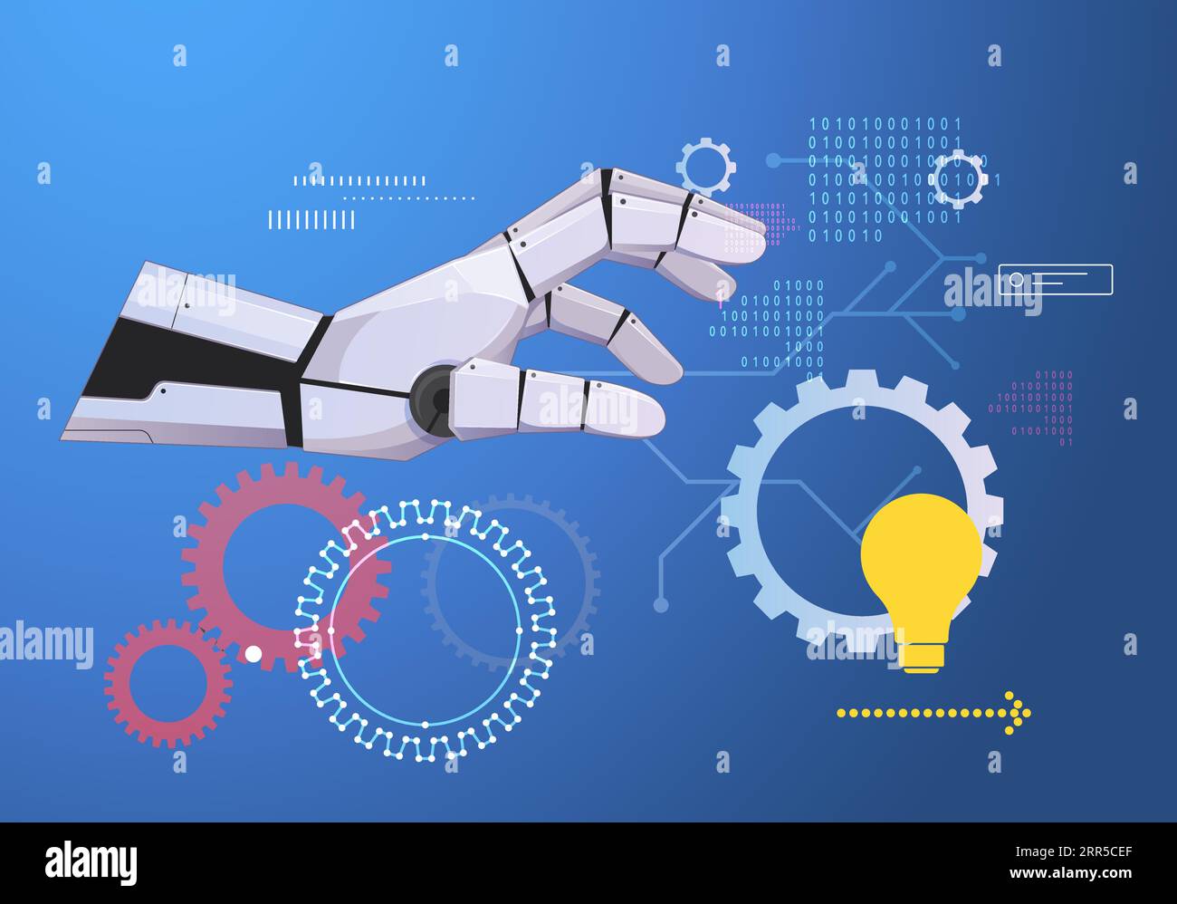 Robotic Hand - Enable Growth and Innovation - Illustration as EPS 10 ...