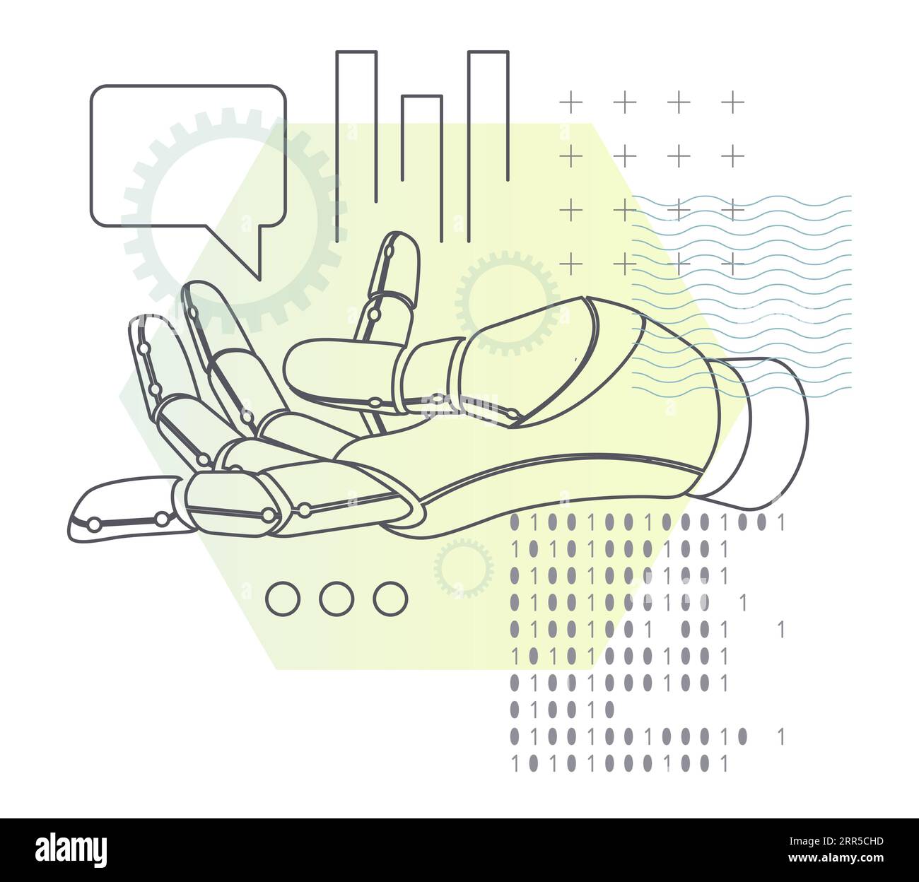 Robot bar graph Stock Vector Images - Alamy