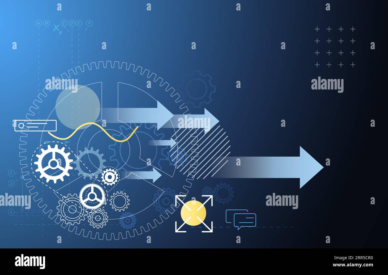 Gear in Movement - Technology to Drive Growth - Stock Illustration as ...