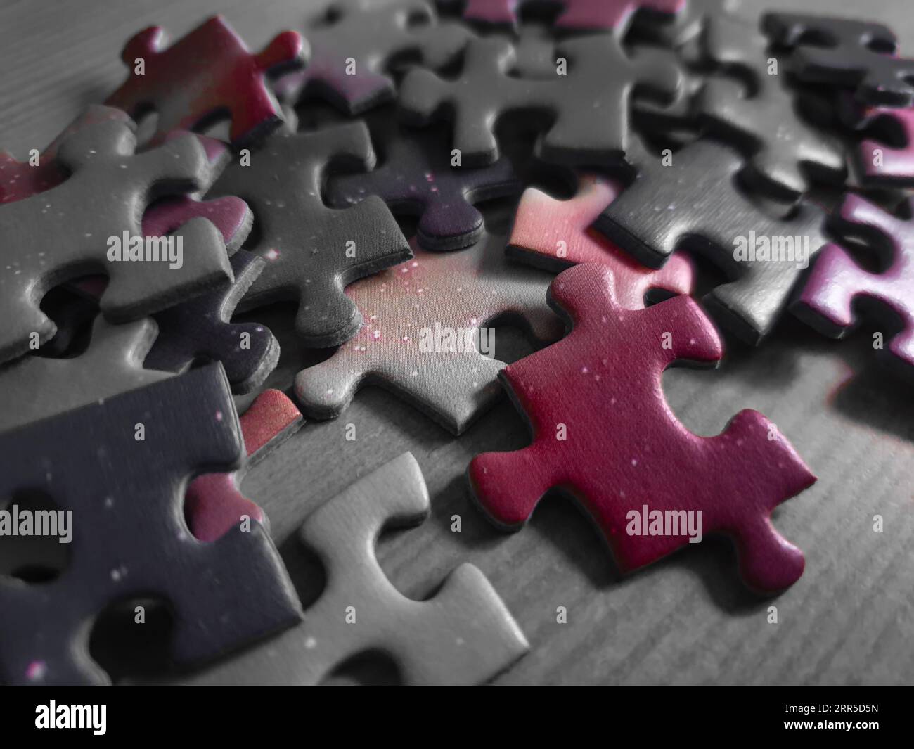 Stack Of Multicolored Puzzle Pieces Stock Photo Alamy