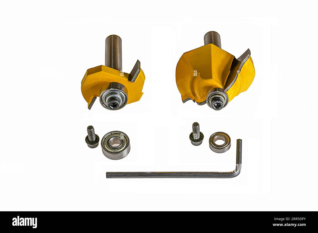 Architectural cutter for processing wooden furniture against a white ...