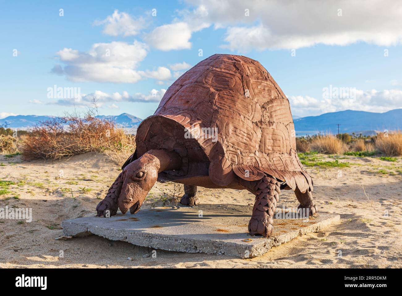 Borrego Springs, California, USA. February 10, 2019. Welded steel ...