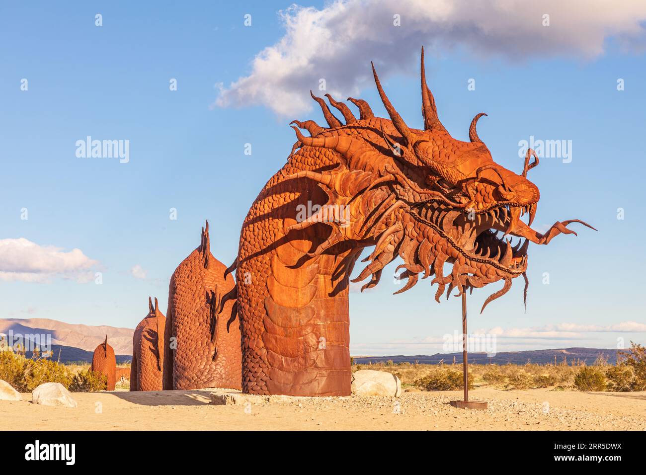 Borrego Springs, California, USA. February 10, 2019. Welded steel ...