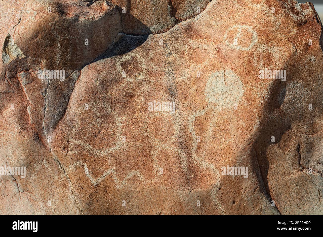 Mecca, California, USA. Ancient Native American petroglyphs near the ...