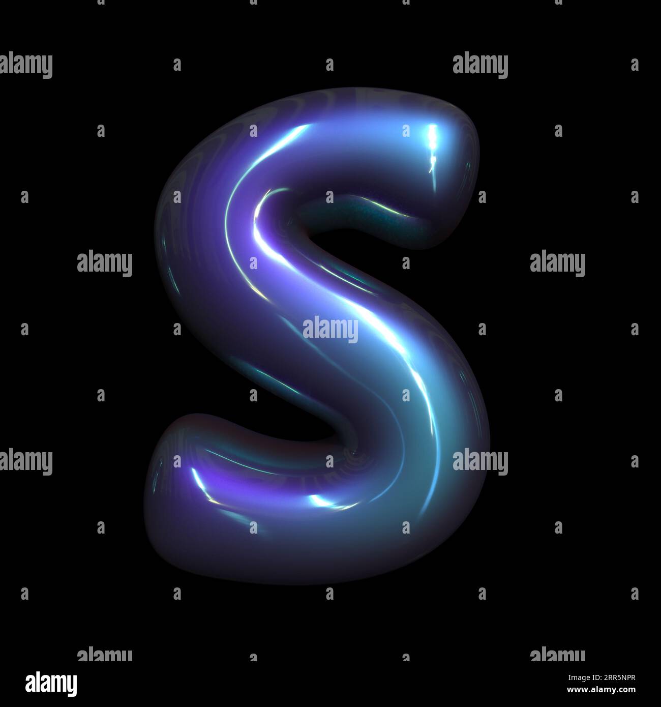 metaverse letter S - Uppercase 3d futuristic font - suitable for ...