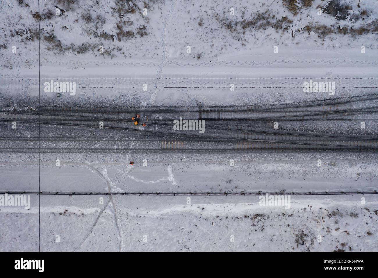 210112 -- MOHE, Jan. 12, 2021 -- Aerial photo taken on Jan. 11, 2021 ...