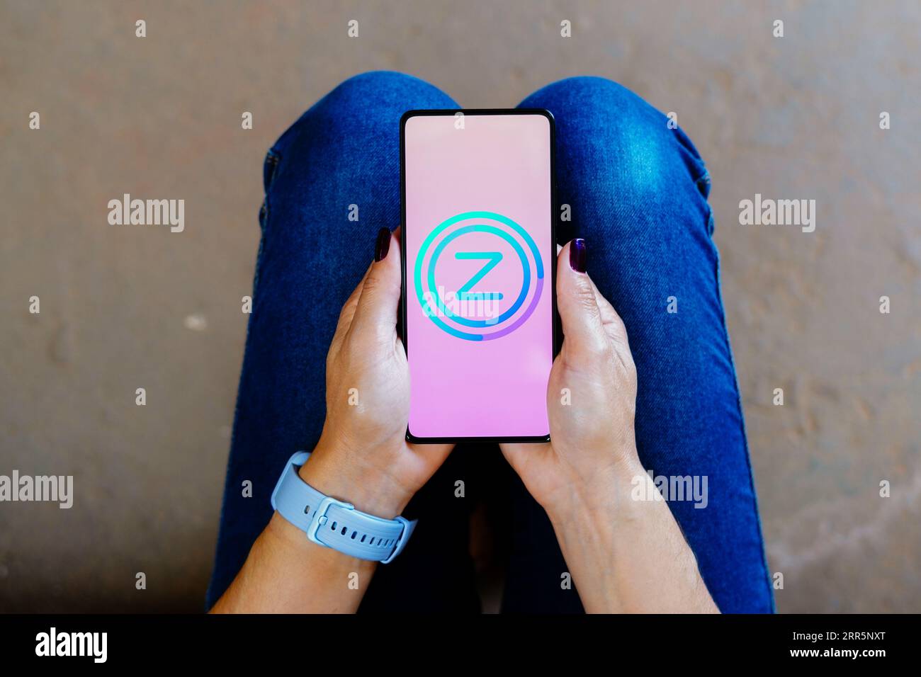 In this photo illustration, the Zoox Smart Data logo is displayed on a ...