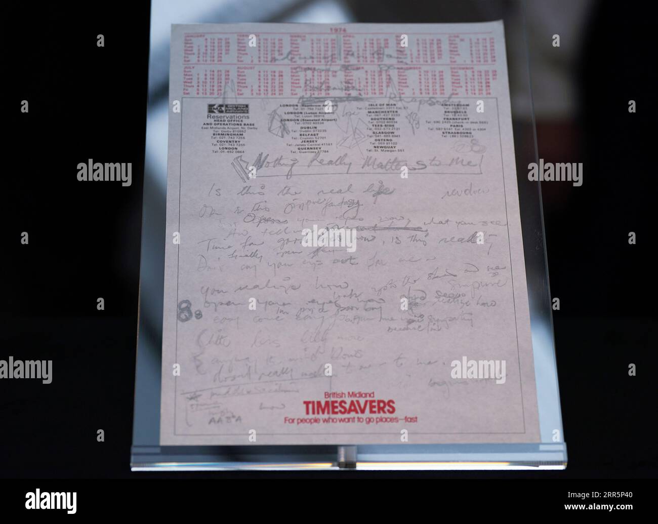 File photo dated 03/08/23 of Freddie Mercury's handwritten working ...