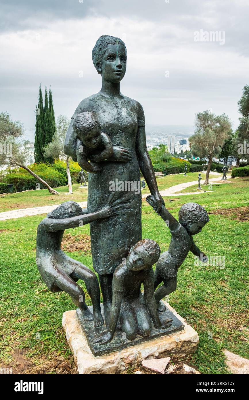 Sculpture Garden in Haifa, Israel. Sculptures by Ursula Malbin Stock ...