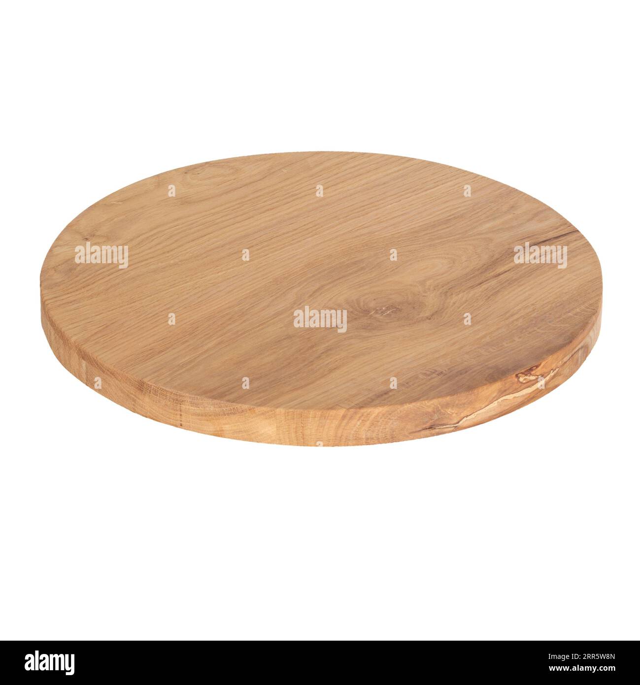 Isolated Oak Wooden Board: Circular Design on White Stock Photo - Alamy