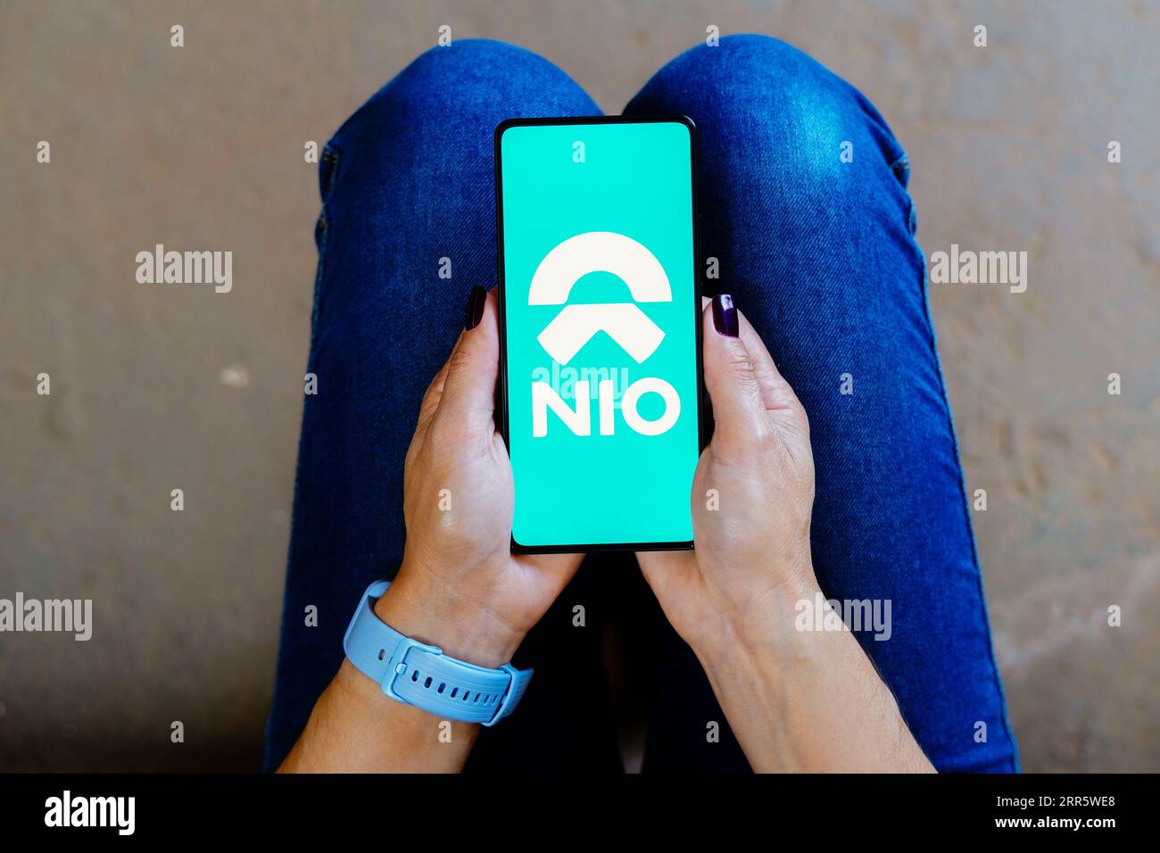 Brazil. 6th Sep, 2023. In this photo illustration, the NIO logo is displayed on a smartphone ...