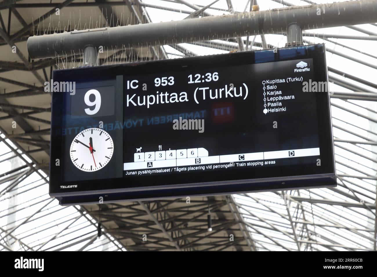 Helsinki, Finland - September 5, 2023: Close-up view of the destination ...