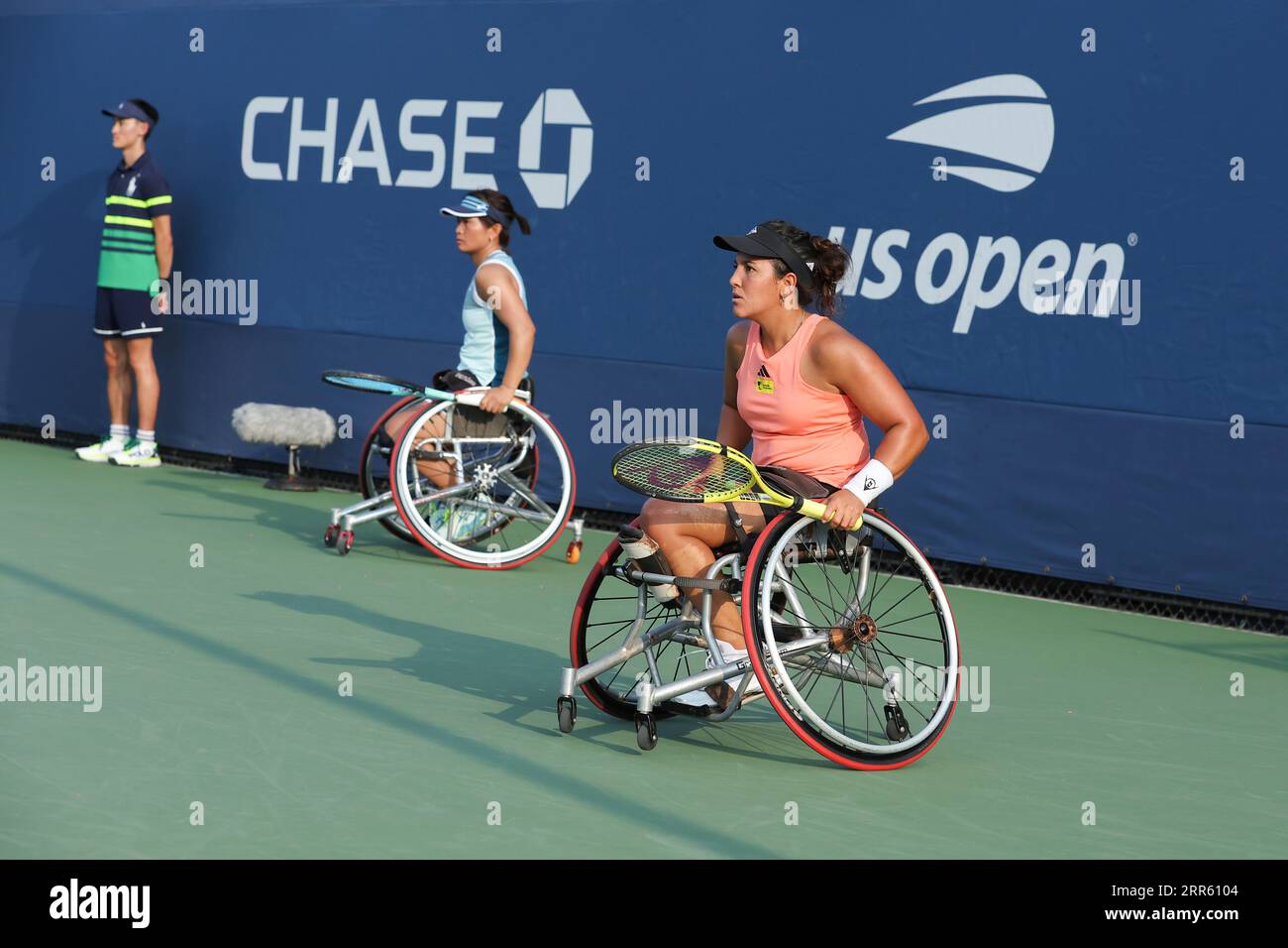 Maria Florencia Moreno and Zhenzhen Zhu in action during a wheelchair ...