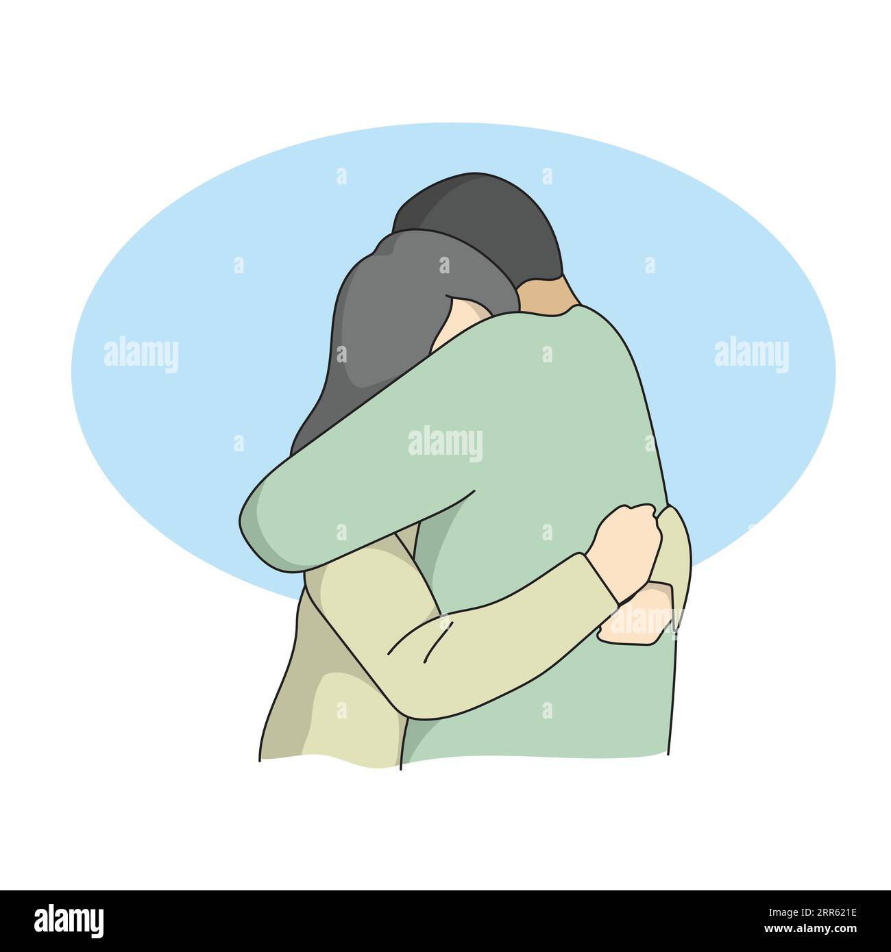 Couple hugging Stock Vector Images - Alamy