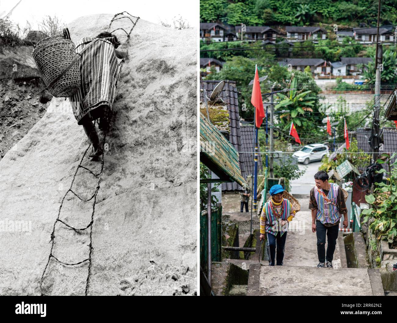 Ladder up cliff in china hi-res stock photography and images - Alamy
