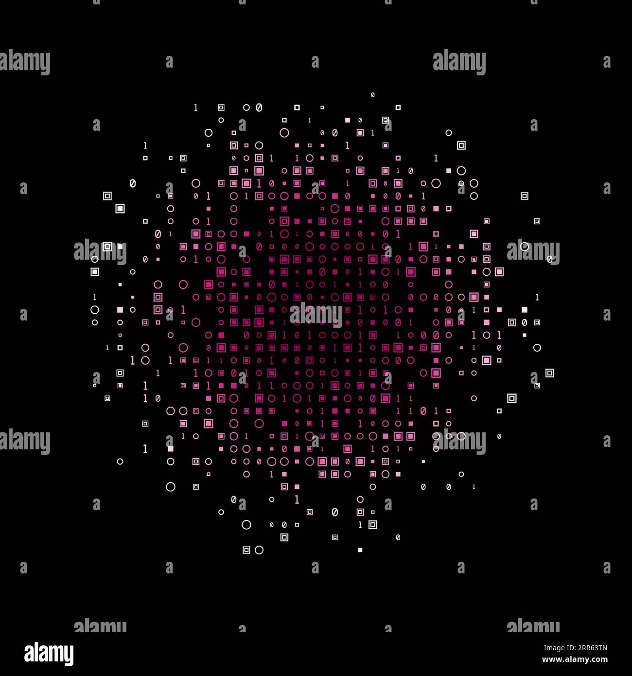 Amazing geometric matrix background in purple, yellow, and green colors ...