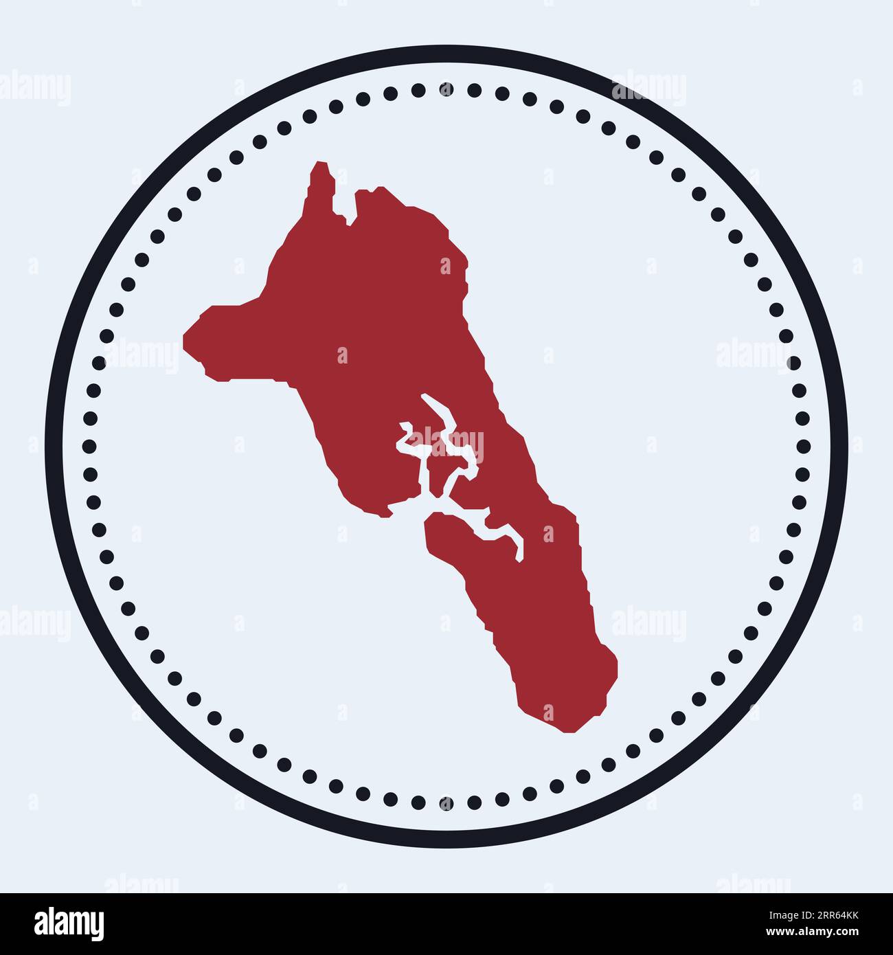 Havelock Island round stamp. Round logo with map and title. Stylish ...