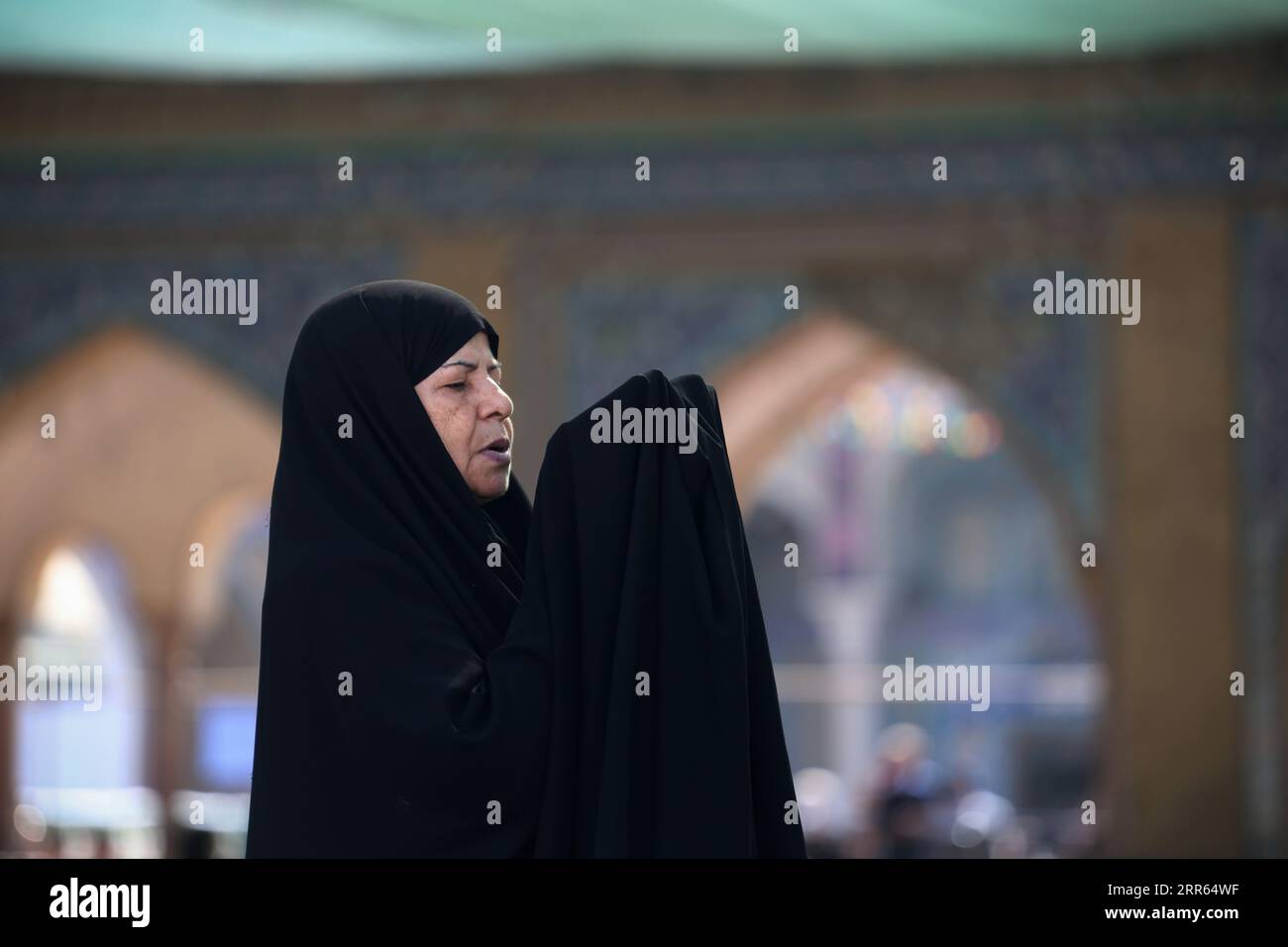 Shahr-e-Ray, Tehran, Iran. 6th Sep, 2023. An Iranian veiled woman prays ...