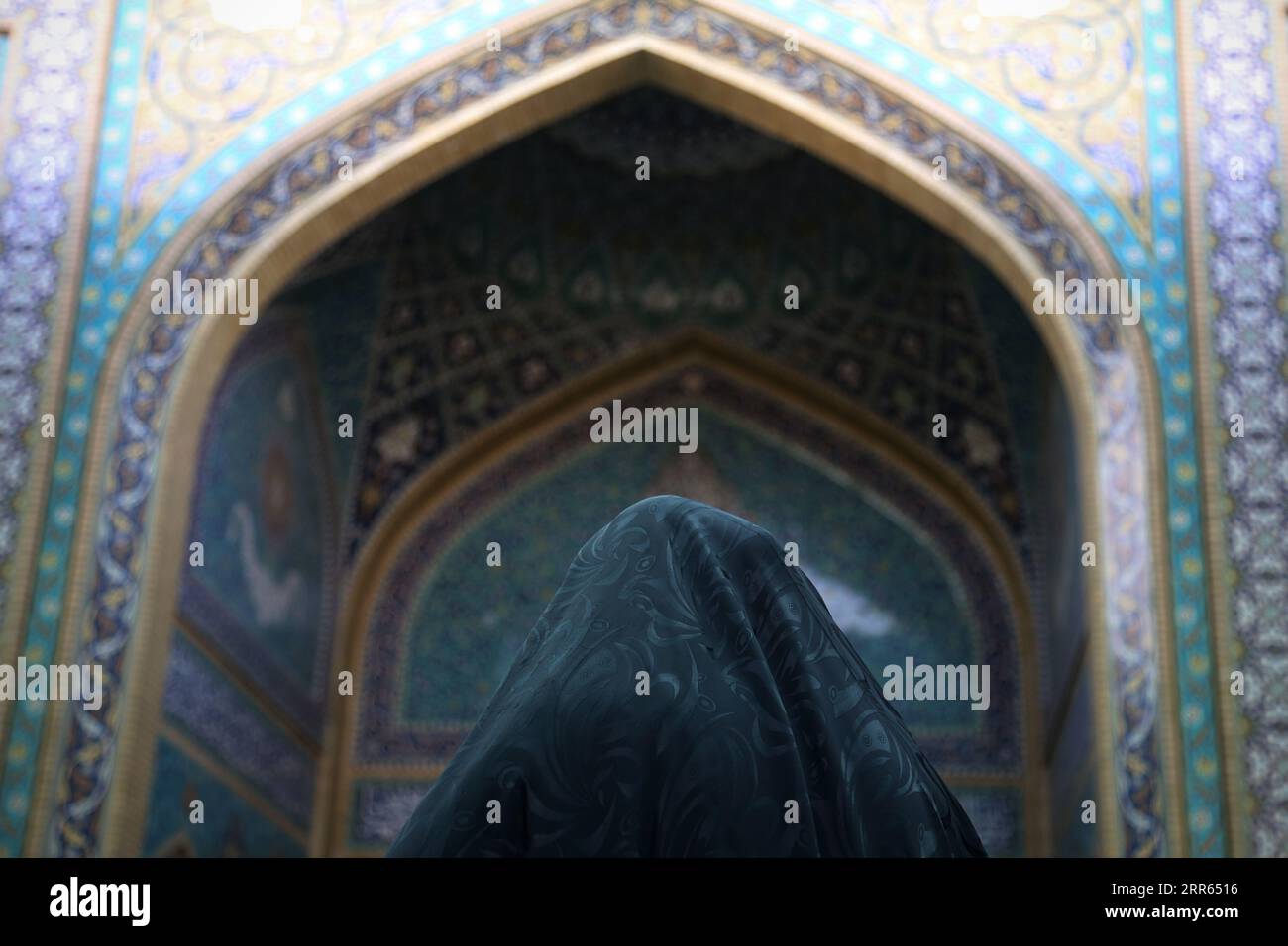 Shahr-e-Ray, Tehran, Iran. 6th Sep, 2023. An Iranian veiled woman prays ...