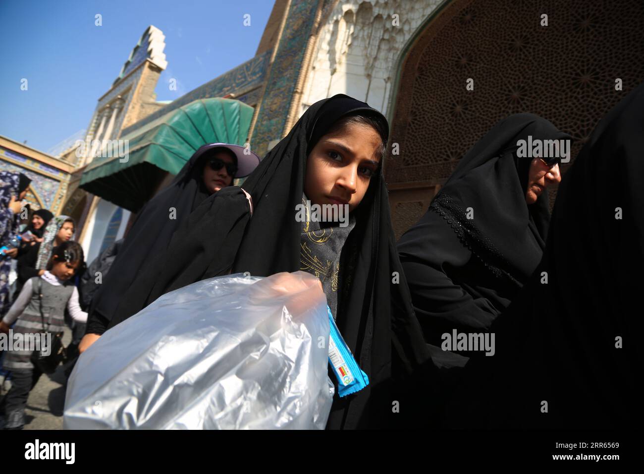 Shahr-e-Ray, Tehran, Iran. 6th Sep, 2023. Iranian veiled women walk ...