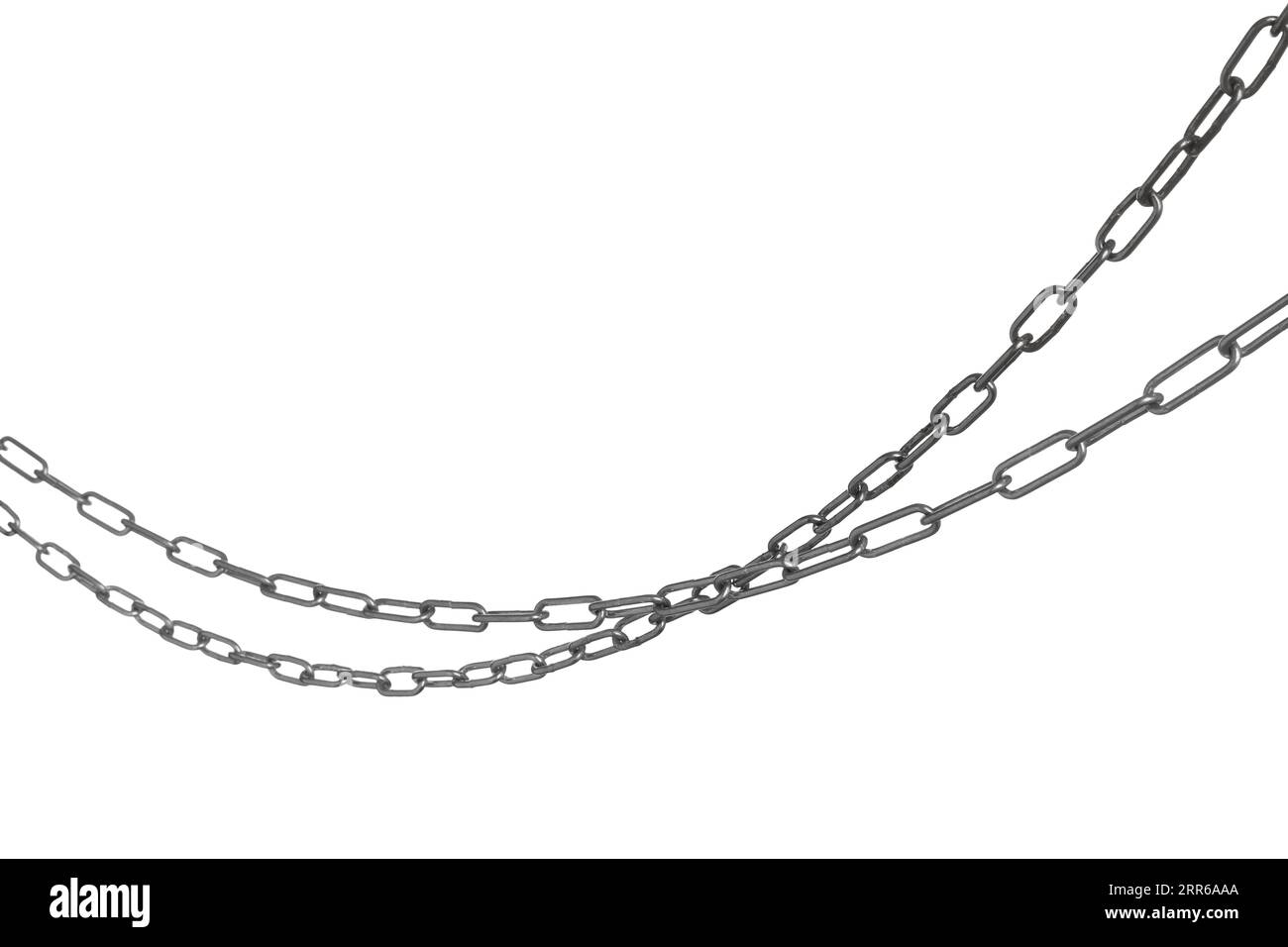 Hanging two chains Cut Out Stock Images & Pictures - Alamy