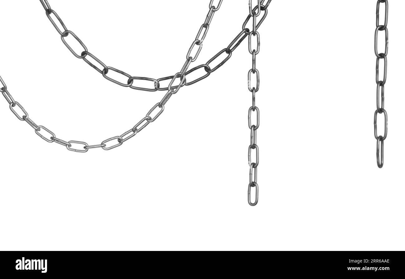 Hanging two chains Black and White Stock Photos & Images - Alamy