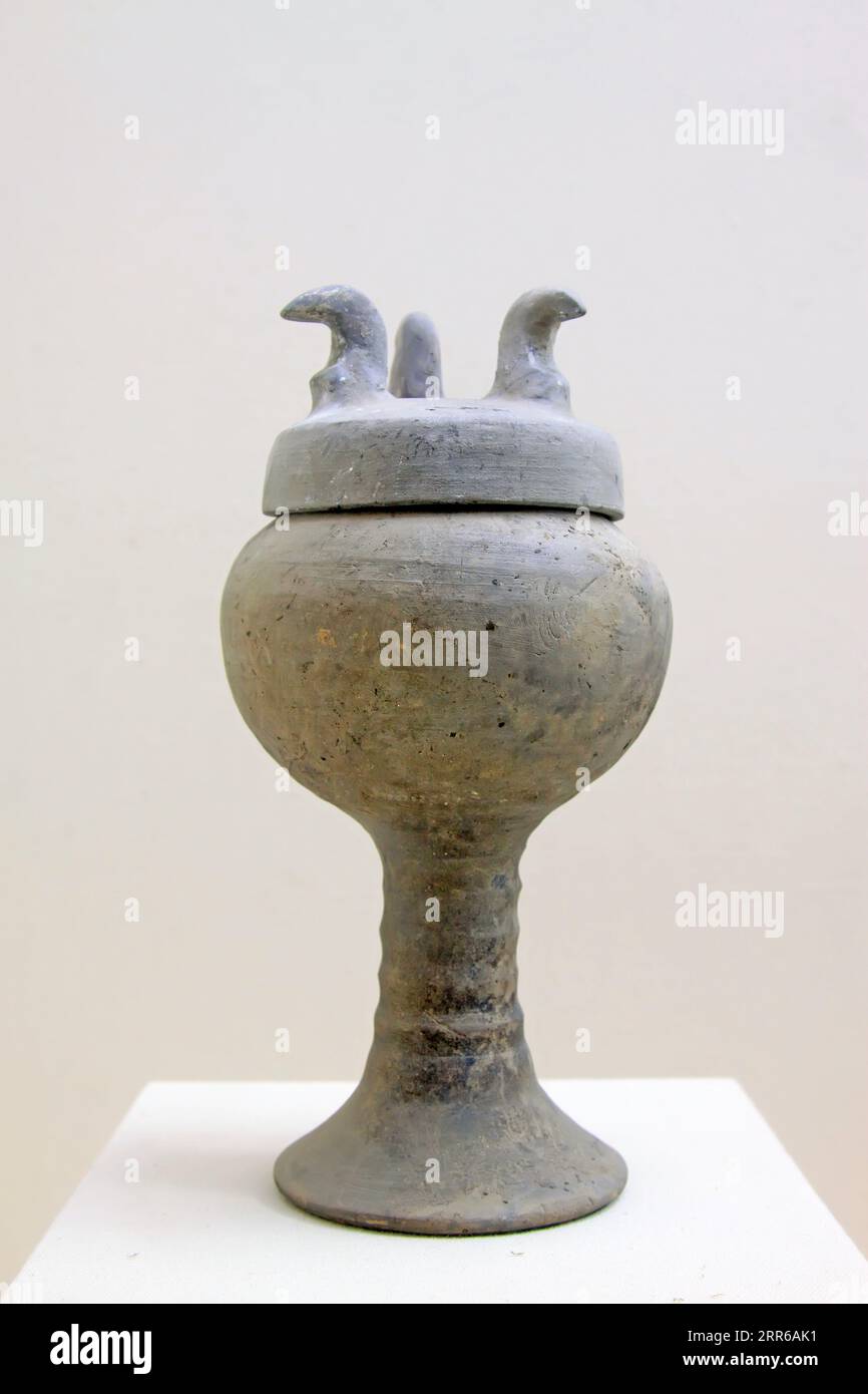 grey pottery vessels, closeup of photo Stock Photo - Alamy