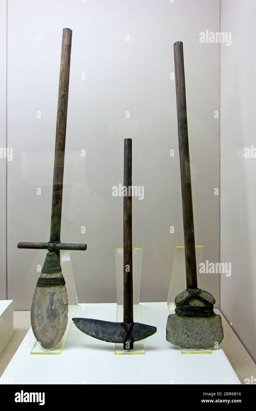ancient Chinese stone tools, closeup of photo Stock Photo - Alamy