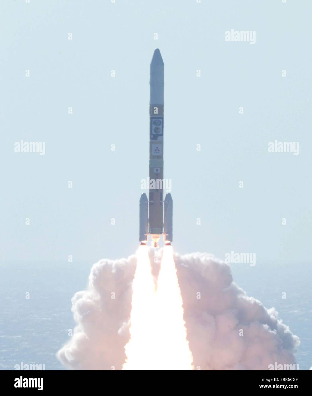 The H-2A rocket launches at Tanagashima Space Center in Minamitane Town ...