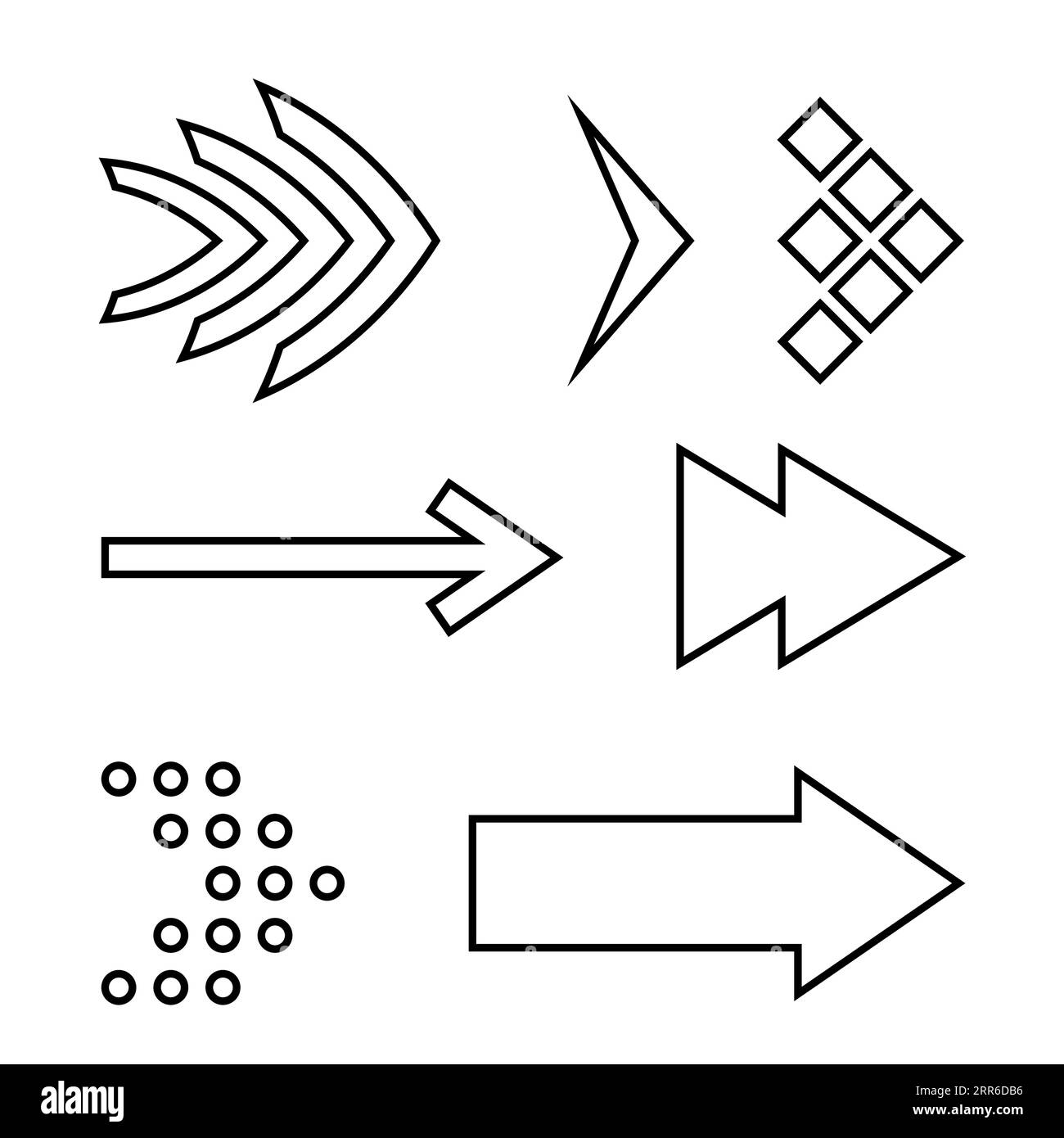 Icon Set of Flat Arrows. Isolated Arrow Icon Collection for Back and ...