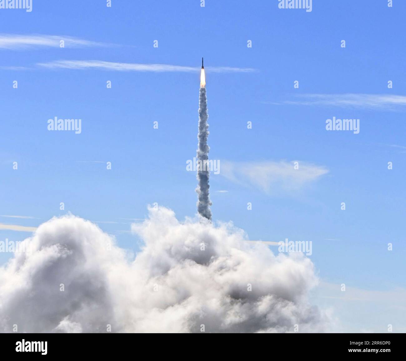 The H-2A rocket launches at Tanagashima Space Center in Minamitane Town ...