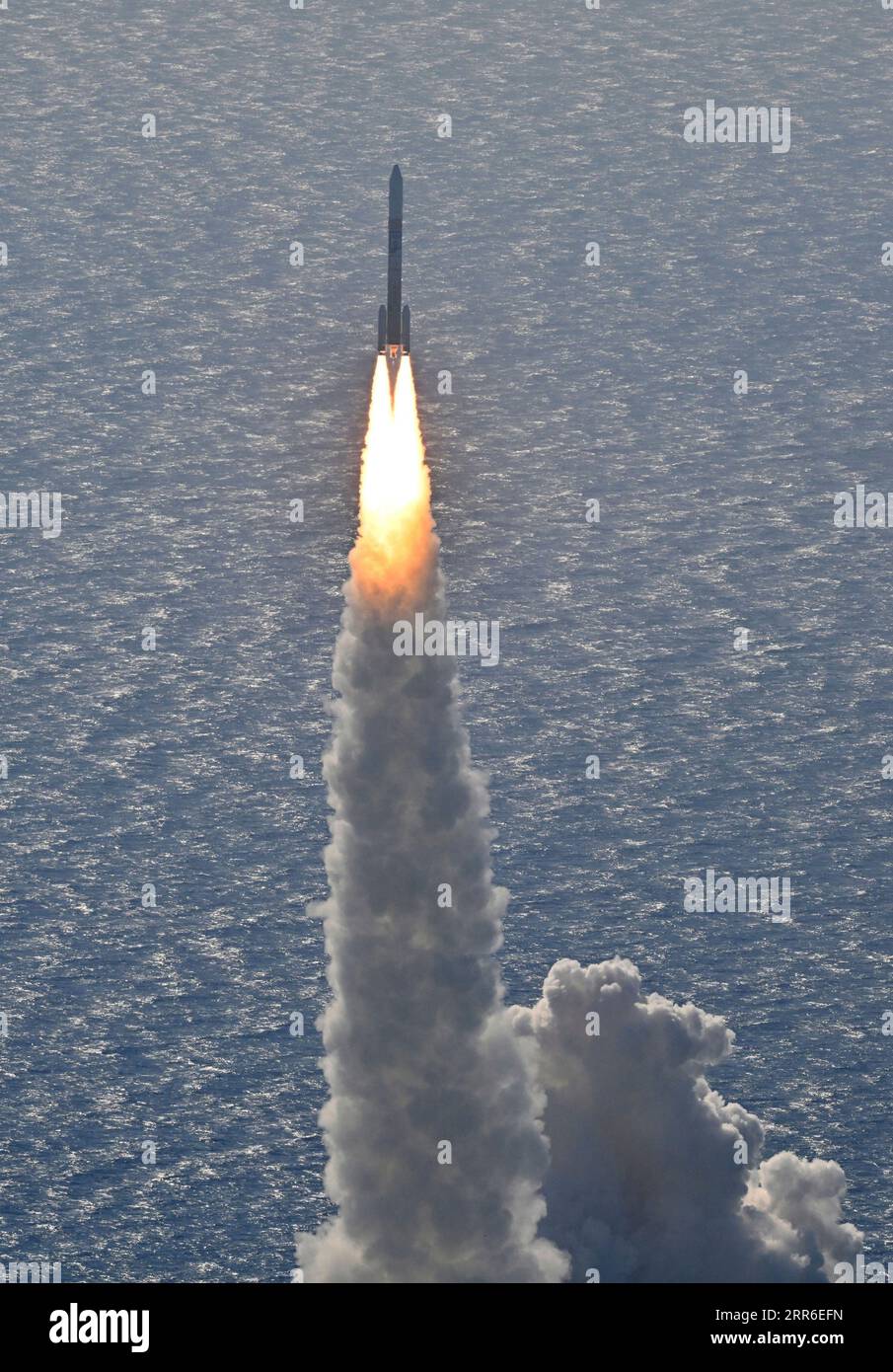 The H-2A rocket launches at Tanagashima Space Center in Minamitane Town ...